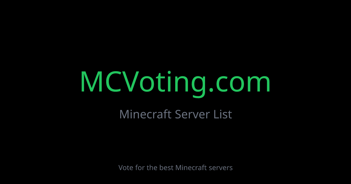 MCVoting | Best Minecraft Servers List